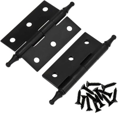 2 Inch Black Pure Brass Hinges Crown Head Butt Hinges For Furniture ...