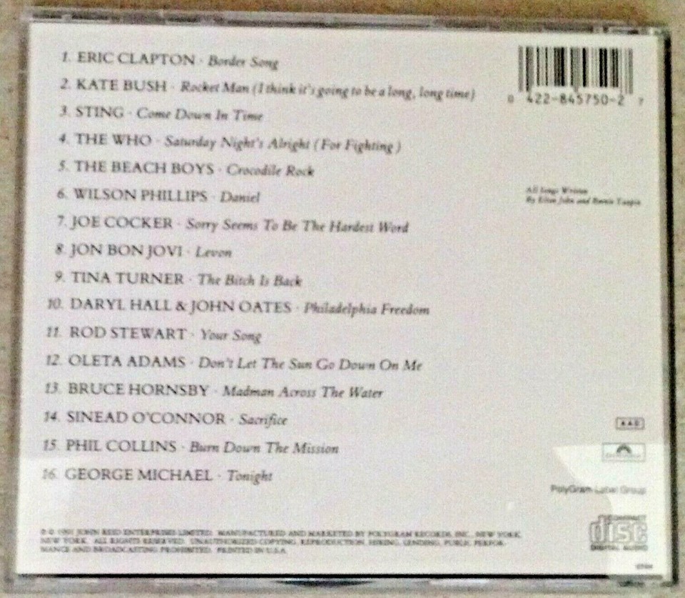 Two Rooms Creating The Sounds of Elton John & Bernie Taupin - Music CD ...