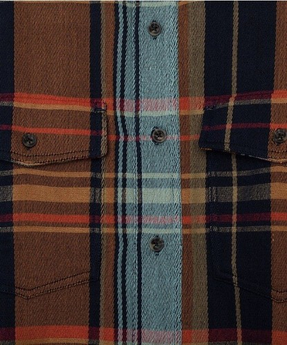 Kavu Plaid Ocean Depth Carrick Button-Up Mens Shacket Large Barn Shirt ...