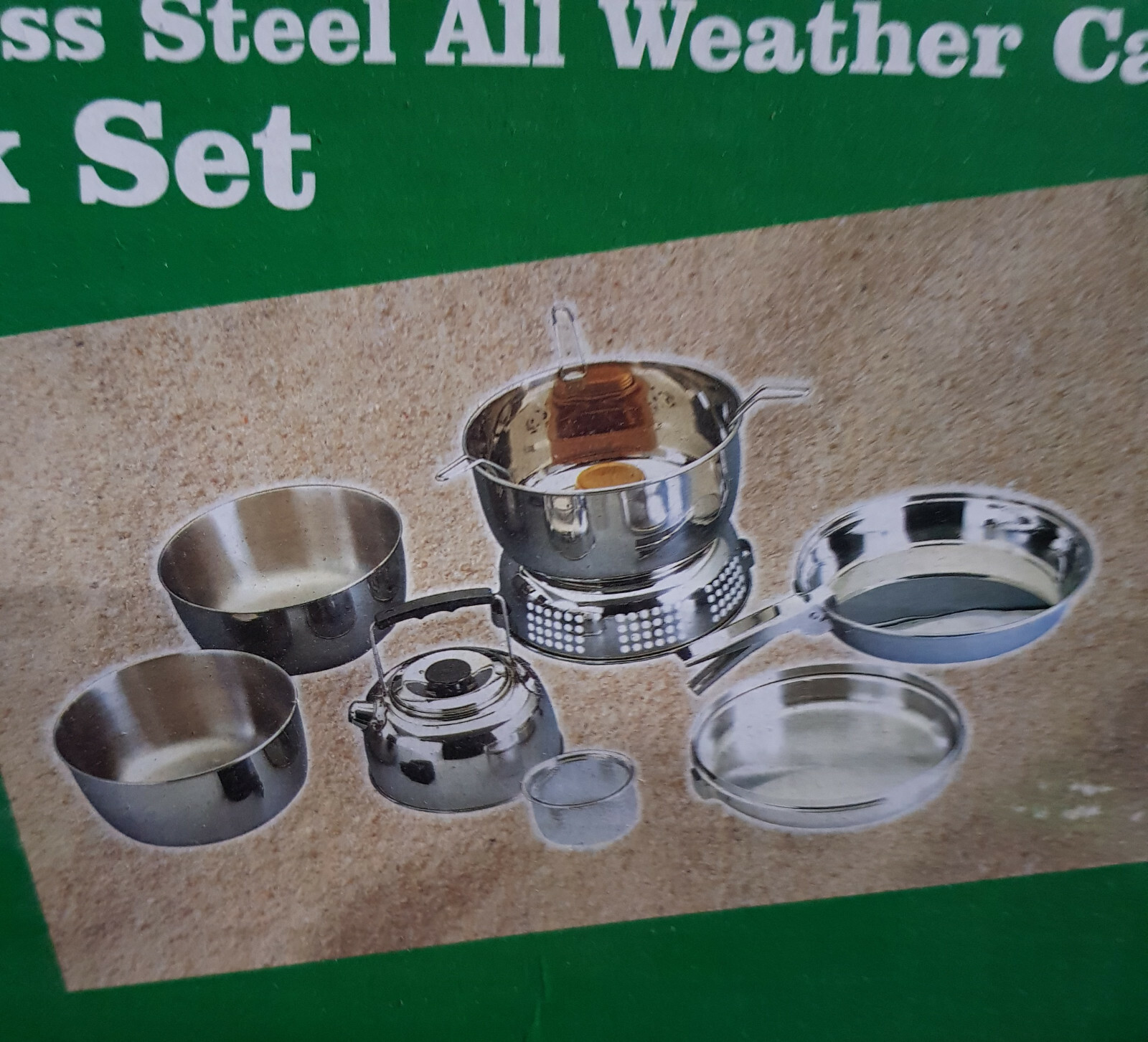 Alcohol Stove Camping Cook Set STAINLESS STEEL 10 Piece Metho Spirit ...