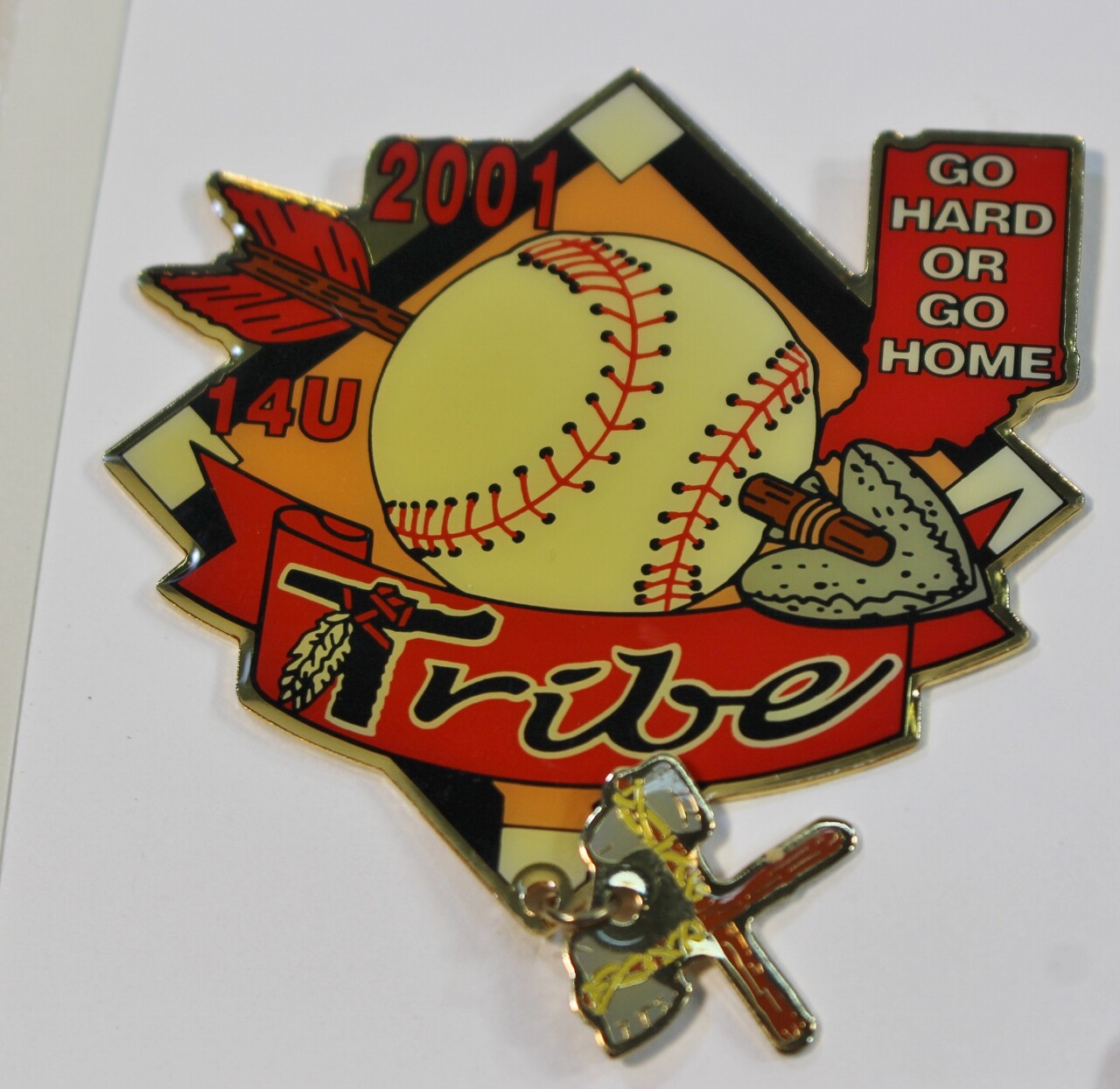 Tribe Softball 14-U Fastpitch Softball Pin Lapel Pinback Go Hard or ...