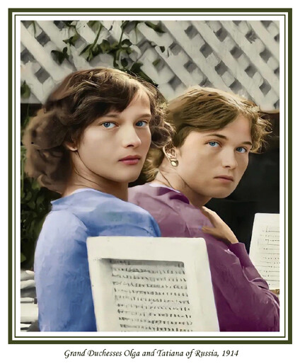 GRAND DUCHESSES OLGA AND TATIANA OF RUSSIA PRINT.TSAREVICH ALEXEI ...