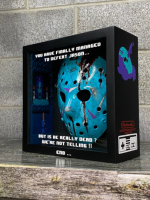 Friday The 13th 8 Bit NES Jason Mask & Display Custom Horror Prop ...