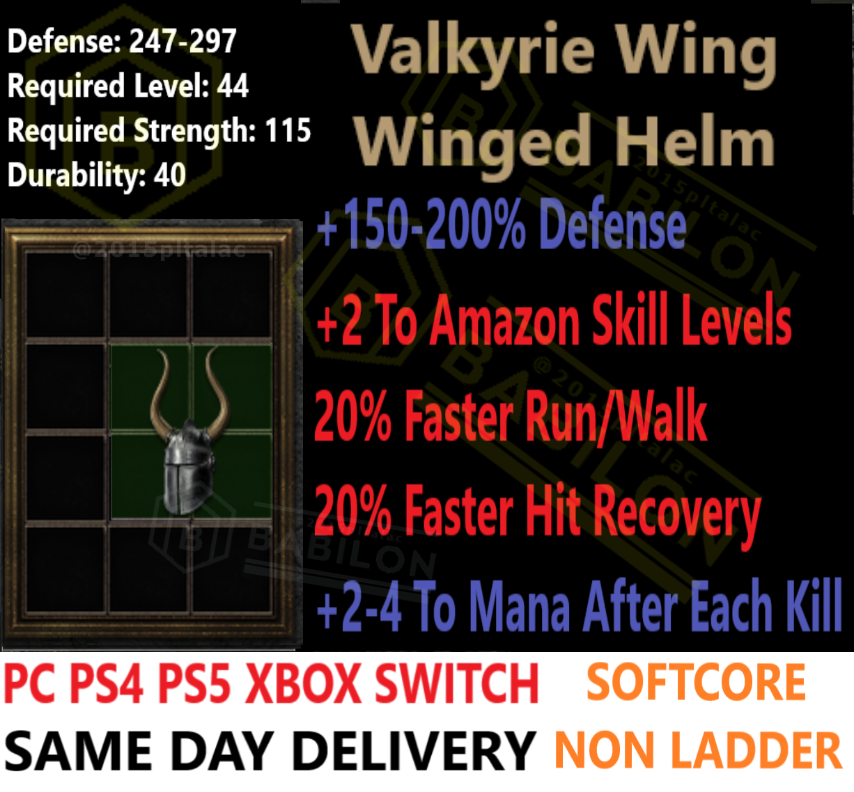 PC PS4 PS5 XBOX SWITCH Amazon Valkyrie Wing 2sk DIABLO 2 RESURRECTED ...