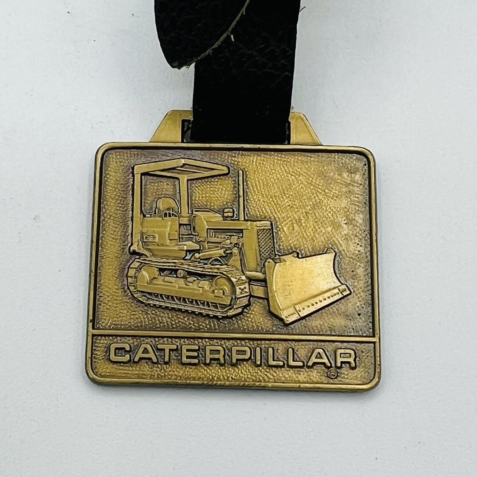 Vtg Caterpillar CAT Tractor Advertising Watch Fob wit… - Gem