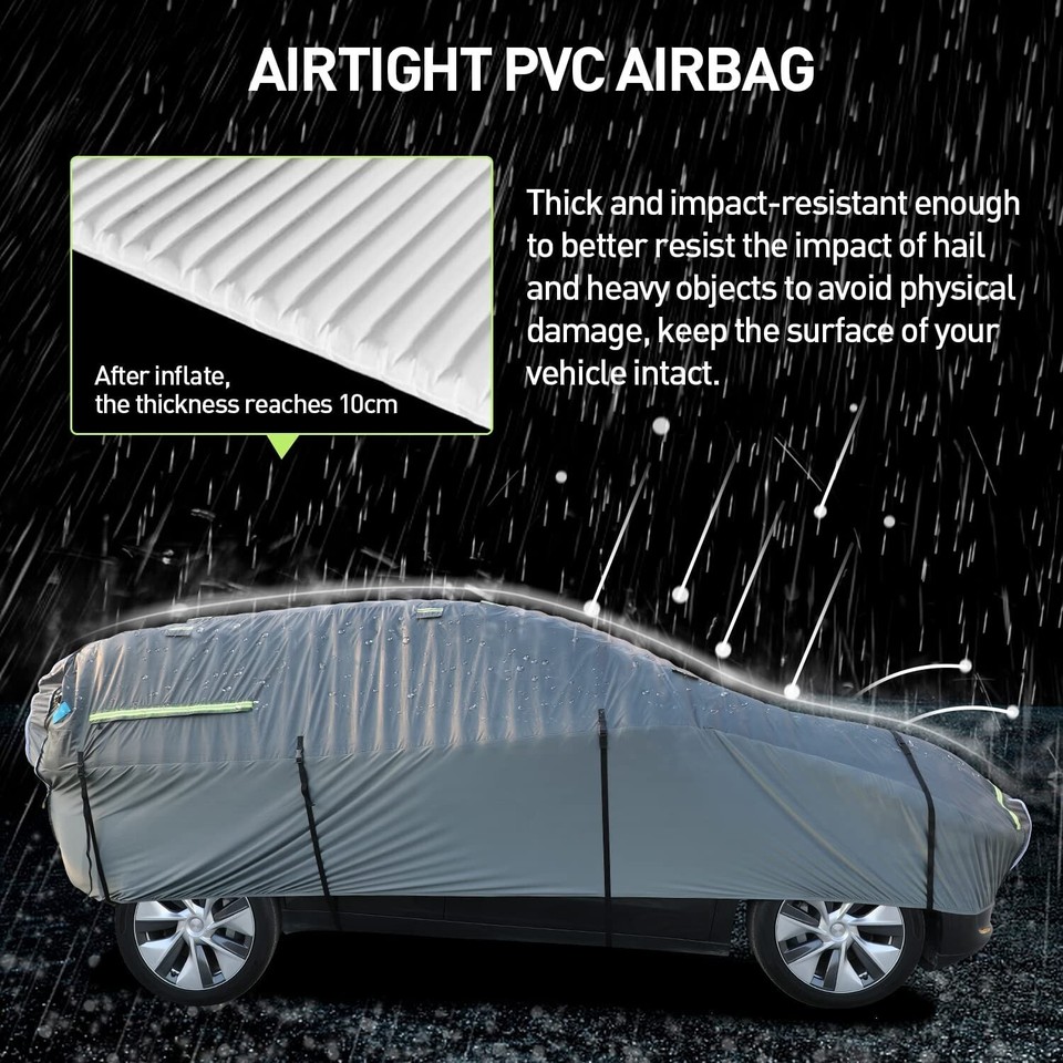 WARSUN Car Cover Fits Most Cars SUVS Anti-Hail Portable Car Cover ...