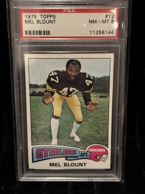 1975 Topps #12 Mel Blount Rookie RC PSA 8 NM-MT Steelers Super Bowl HOF ...
