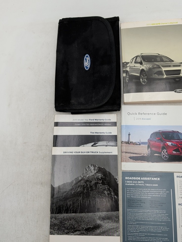 2015 Ford Escape Owner's Manual Guide Book With Quick Reference Guide ...