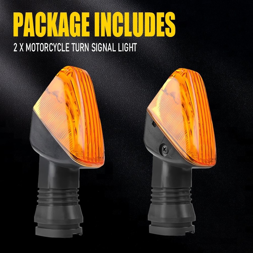 2PC Amber Front Rear Turn Signal Indicator Light for KAWASAKI NINJA ZX ...