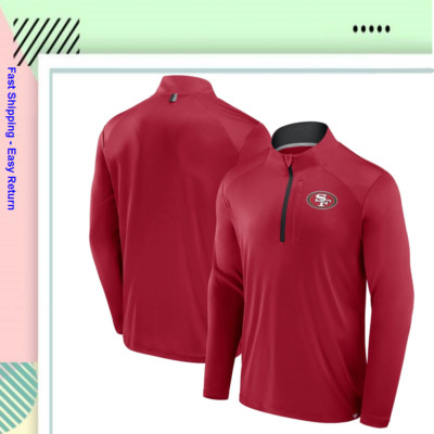 NFL Men's San Francisco 49ers Long Sleeve Quarter-Zip Top, Red, M | eBay