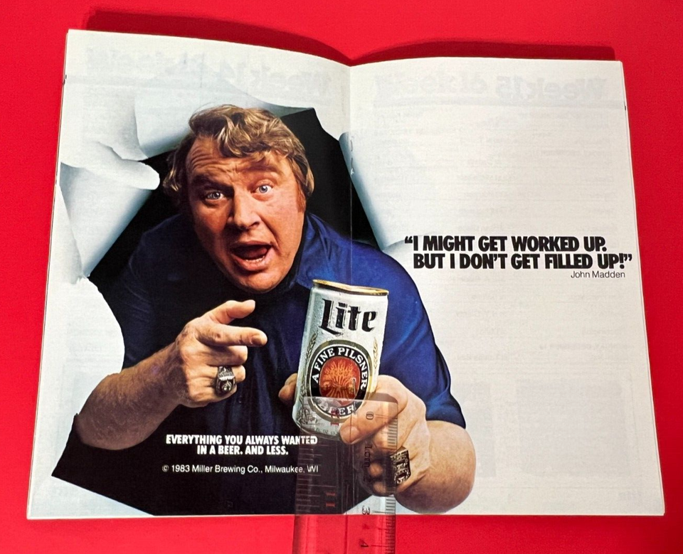 Miller Lite 1983 NFL Football Handbook ~ Washington Redskins/Miami ...