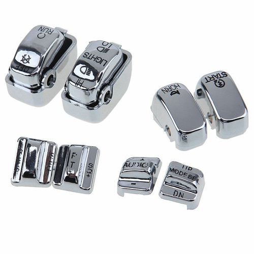 Chrome Handlebar Switch Buttons Cap Covers For Cruise Control Harley ...