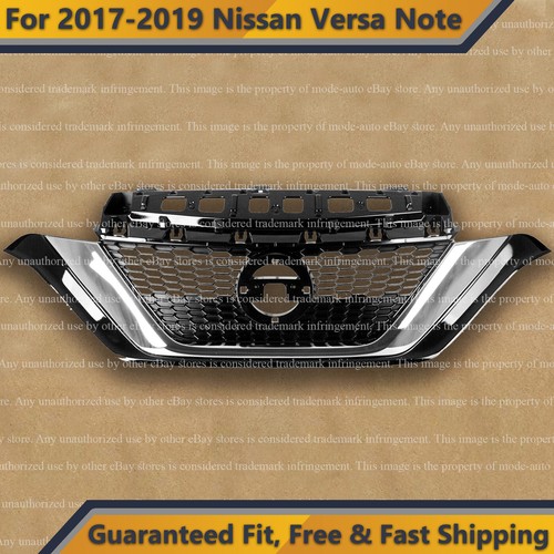 Front Bumper Upper Grille Assembly for 2017 2018 2019 Nissan Versa Note ...