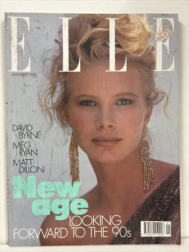 Elle Magazine January 1990 David Byrne Meg Ryan Matt Dillon 90s vintage ...