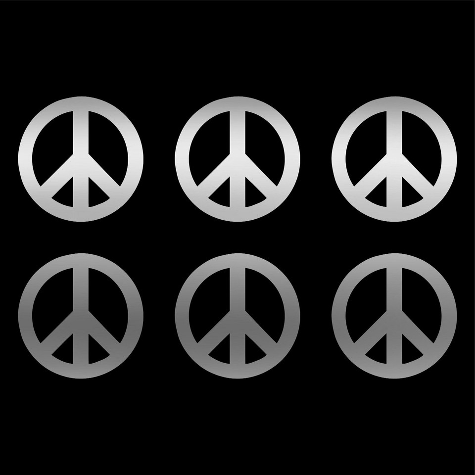 Small Peace Symbol Vinyl Decals set of 6 Peace Sign Stickers Sheet | eBay