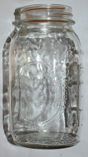 Vintage Ball Sculpted Fruit Mason Jar Embossed Canning 62A Glass ...