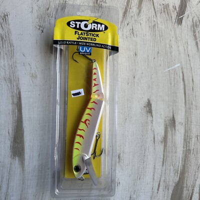 7.5" Storm Jointed Flatstick 19 Pink Fire UV Discontinued Crankbait ...