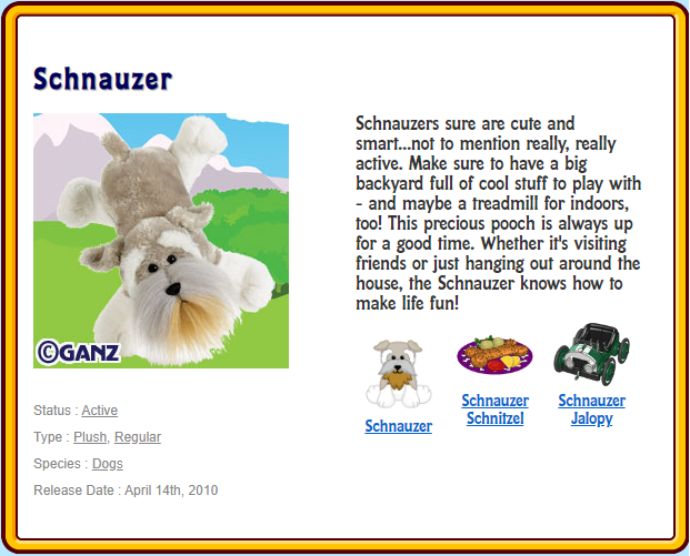 GANZ WEBKINZ ORIGINAL SCHNAUZER DOG PUPPY BRAND NEW SEALED CODE MINT ...