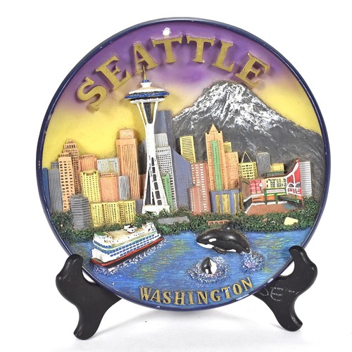 Seattle Washington 3D Art Plate Space Needle Decorative Gift Creations ...
