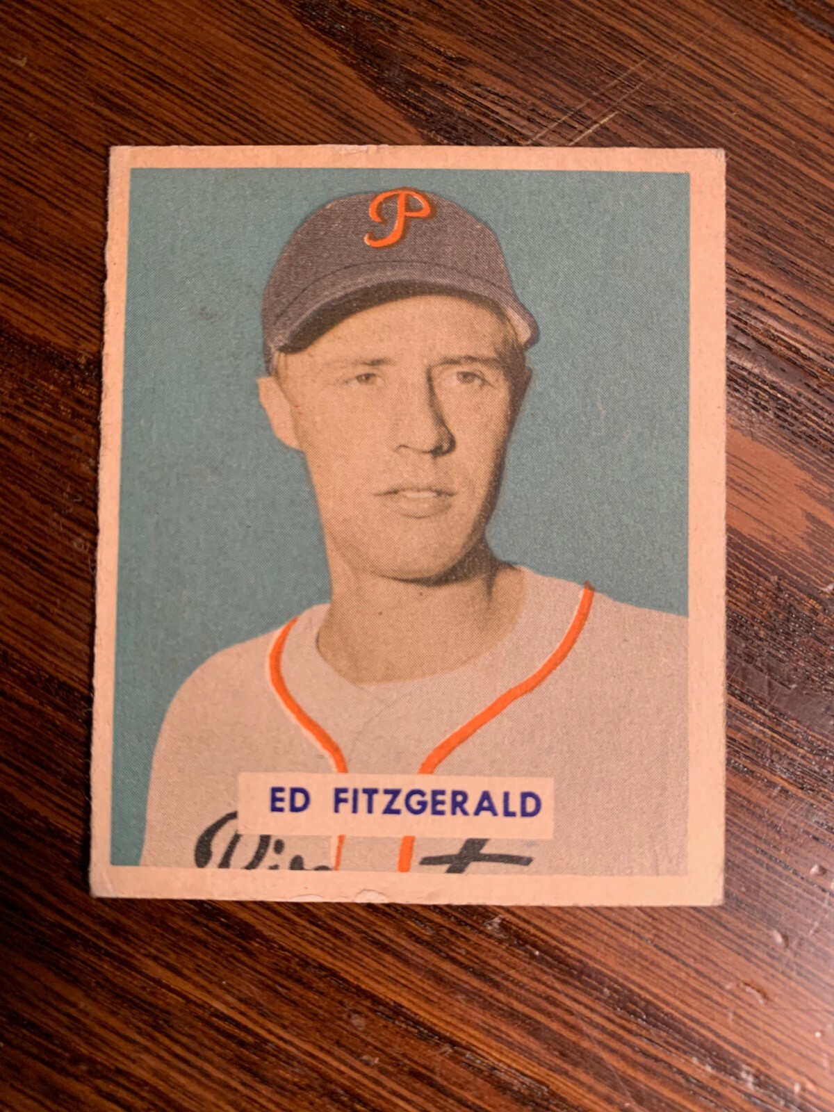 1949 BOWMAN #109 ED FITZGERALD PITTSBURGH PIRATES BASEBALL CARD EX/MT ...