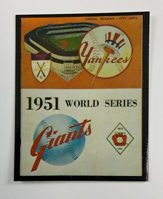 World Series Program Cover Card 1951 New York Yankees vs New York ...