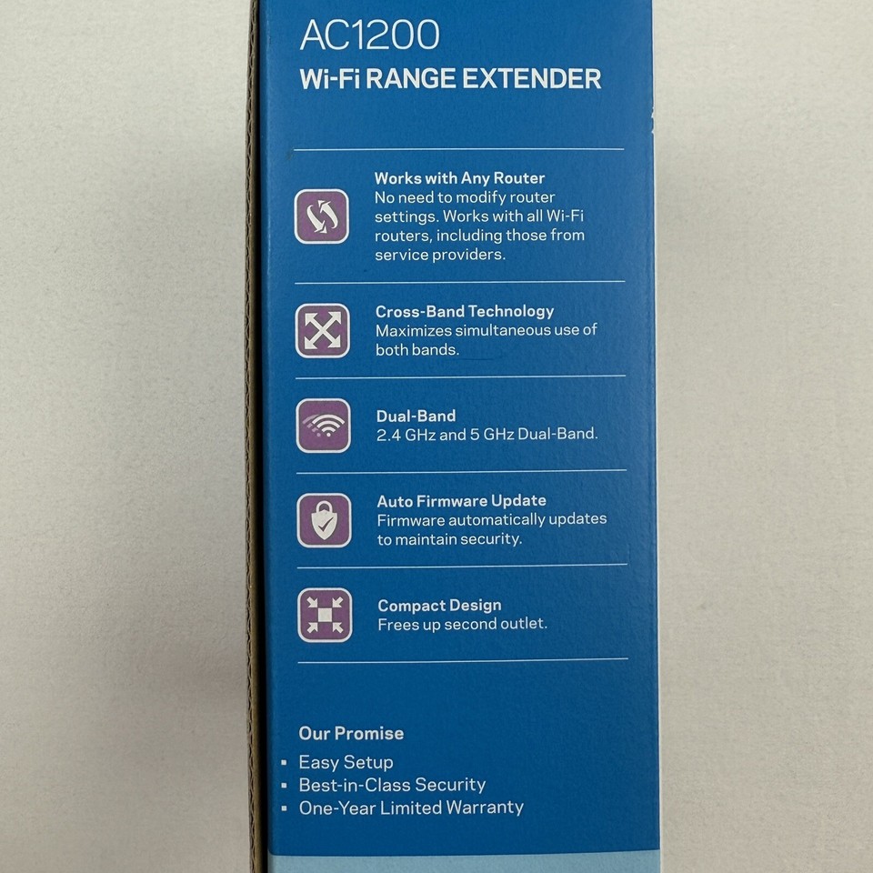 Linksys RE6350 AC1200 Dual-Band WiFi Range Extender up to 2K SqFt White ...