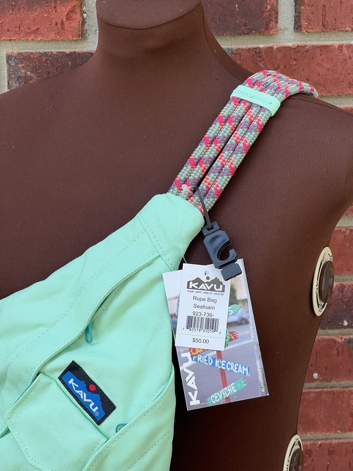 NWT KAVU Rope Sling Hiking Backpack w/Adjustable Shoulder Strap Cotton ...