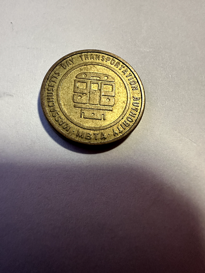 MBTA Massachusetts Bay Transportation Authority "T" Token Coin Boston ...