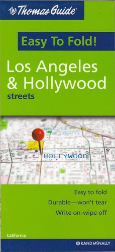 Los Angeles & Hollywood, California, Easy-to-fold, Street Map, by Rand ...