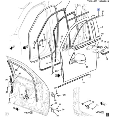 GM OEM -LH FRNT S/D WDO UPR RVL MOLDING #23173661 | eBay