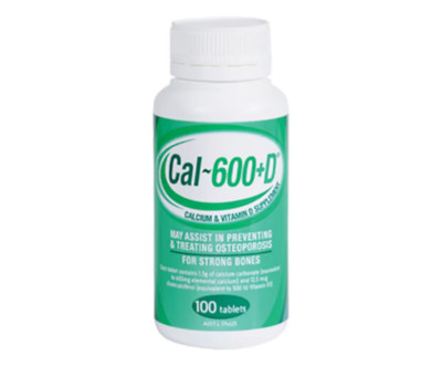 Cal-600+D Calcium + Vitamin D 100 Tablets | eBay Australia