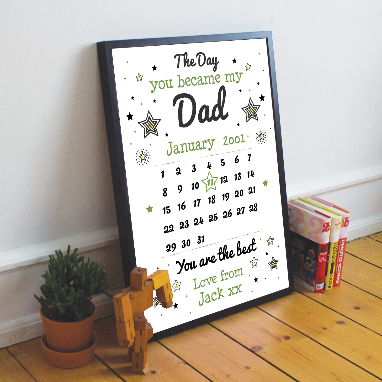 Personalised Fathers Day Gifts For Dad Daddy Grandad Calendar Frame ...