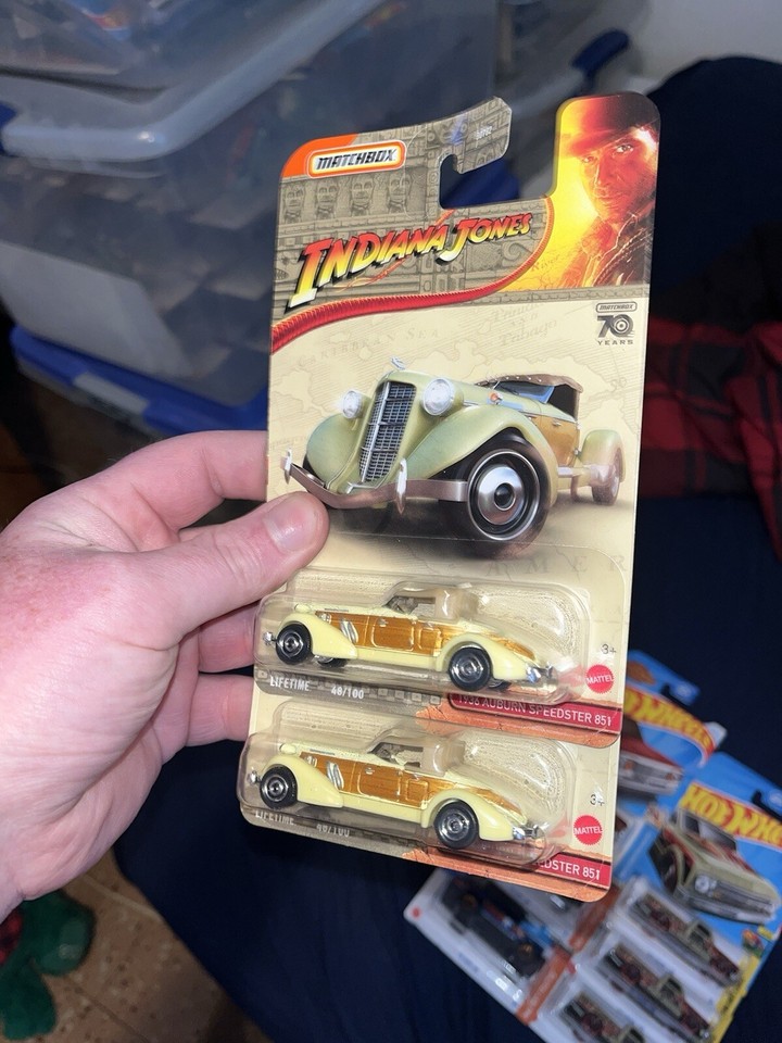 PAIR OF MATCHBOX INDIANA JONES CARS!! LOT OF 2!! 1936 AUBURN SPEEDSTER ...