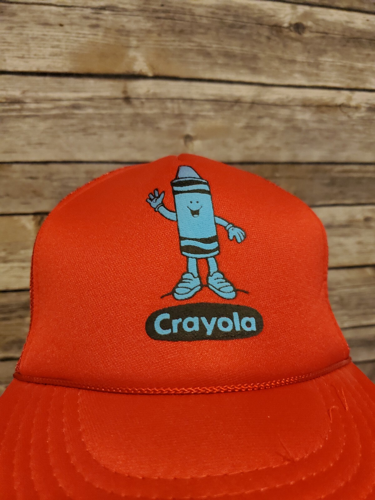 Vintage Blue Crayola Crayon Trucker Snapback Red Hat … - Gem