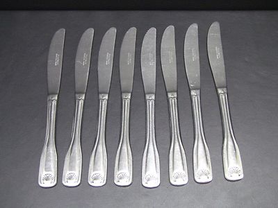 Crest Mfg Stainless Flatware Shell Pattern/Made in Japan/8 Dinner ...