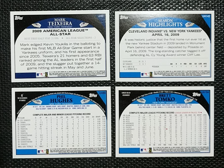 2009 Topps Update Series ~ NEW YORK YANKEES Team Set World Series ...
