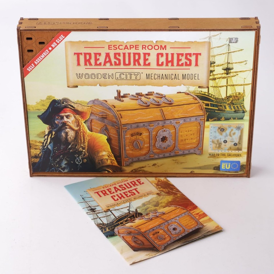 Treasure Chest Puzzle Box for Adults – 3D Wooden Puzzles Mystery Box ...