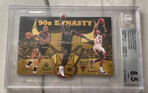 1996-97 UDA MICHAEL JORDAN 1997 90's DYNASTY CHICAGO BULLS /15000 BGS 8 ...