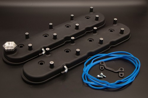 Cast Aluminum Tall Valve Covers w/ Coil Mount for LS1 LS2 LS3 LS6 5.3 6 ...