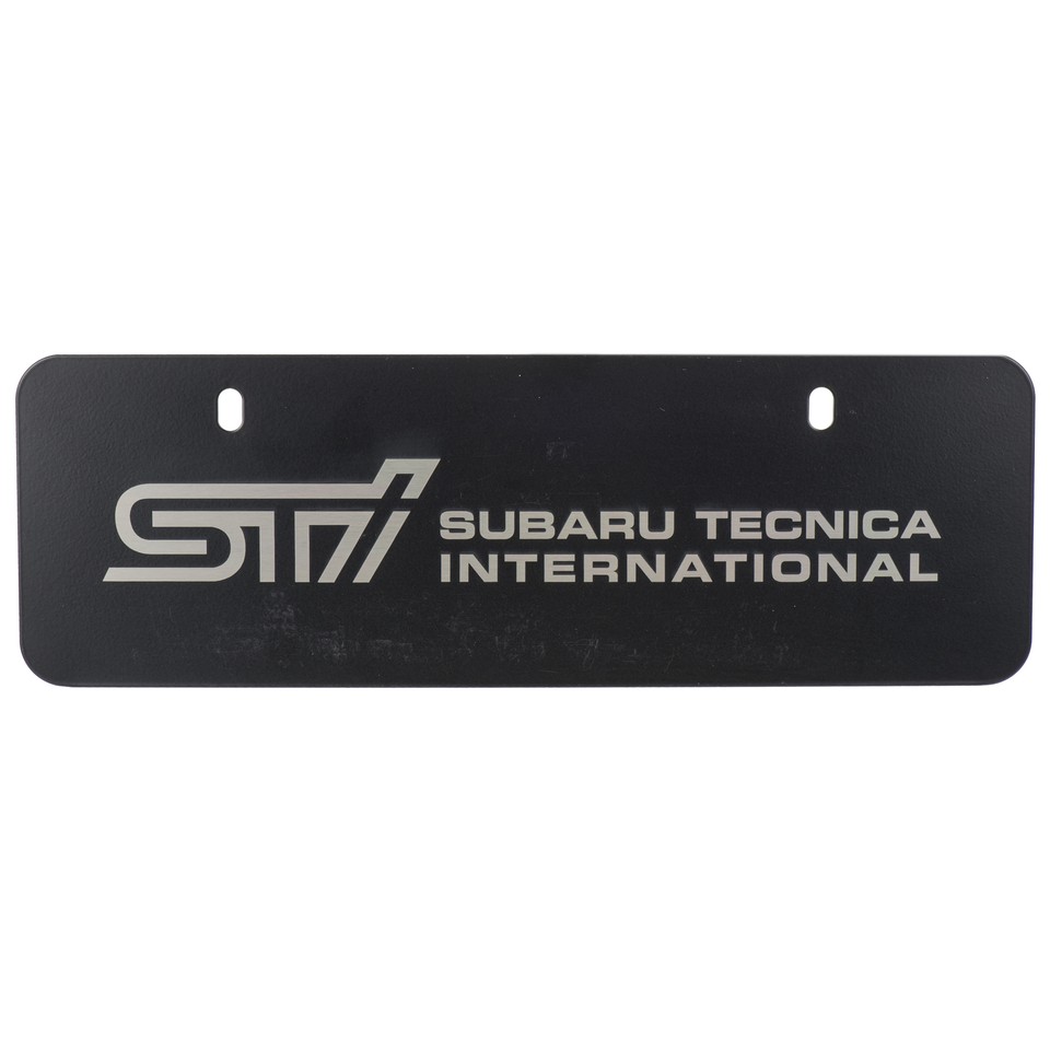 OEM Subaru STI Front Euro-Style License Marque Plate Stainless Steel ...