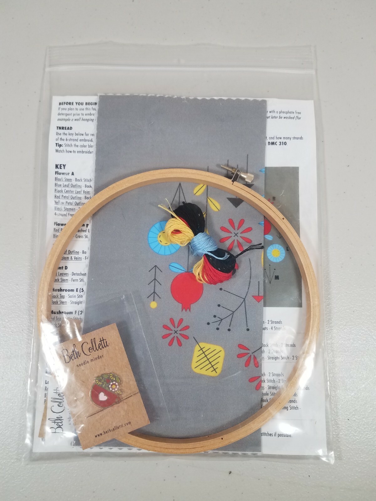 Beth Colletti Autumn Garden Embroidery Craft Kit Beginner Skill Level ...