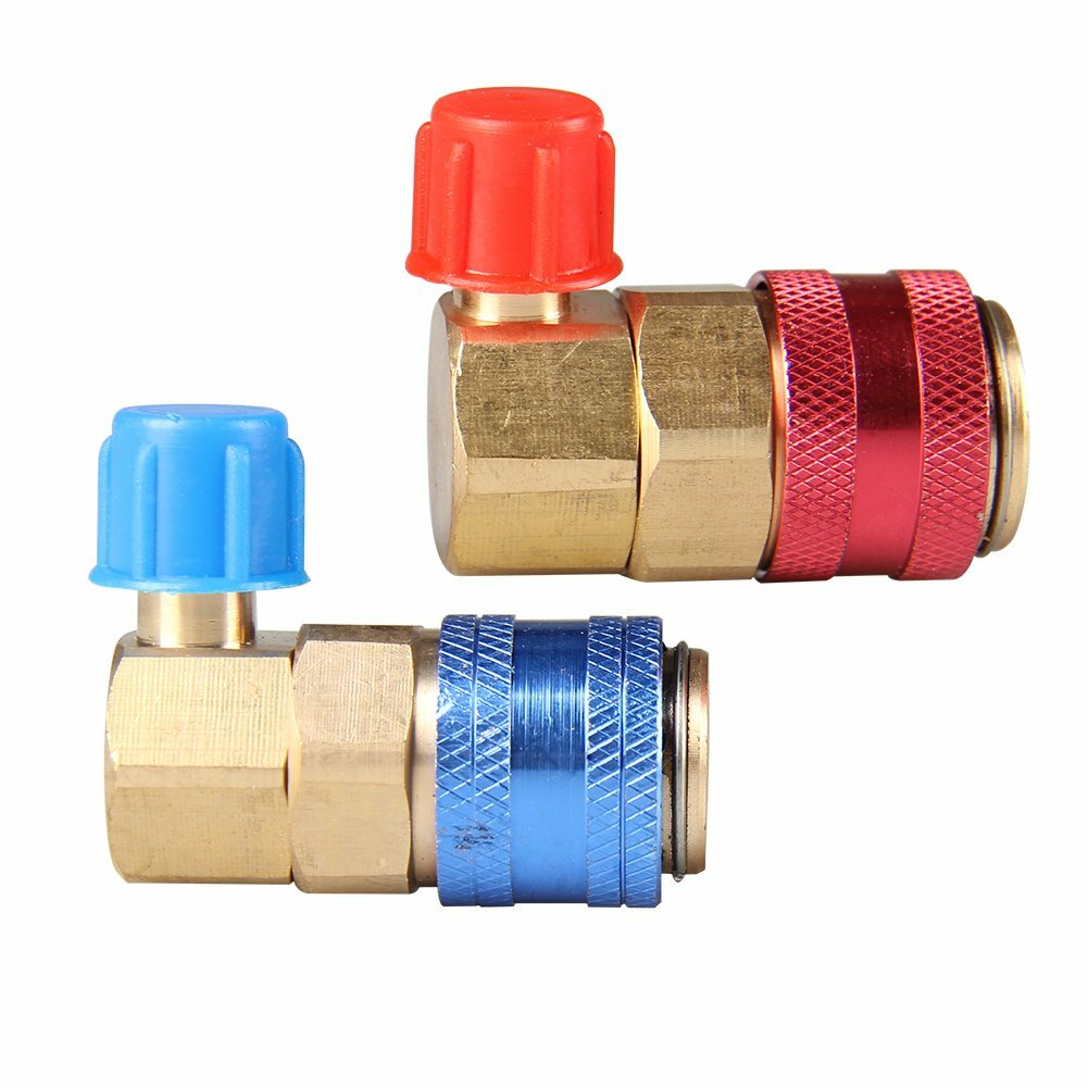Quick Coupler Adapters Low & High Side A/C Manifold Gauge ACME HVAC Kit ...