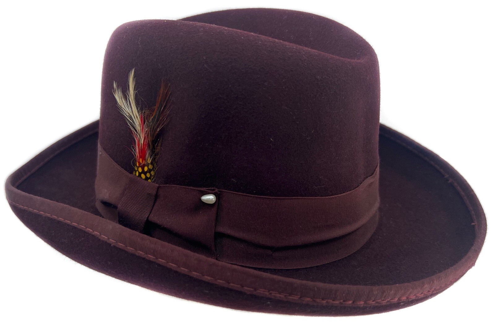 Capas Design Godfather Maroon Wool Felt Hat Size Medium Made in USA | eBay