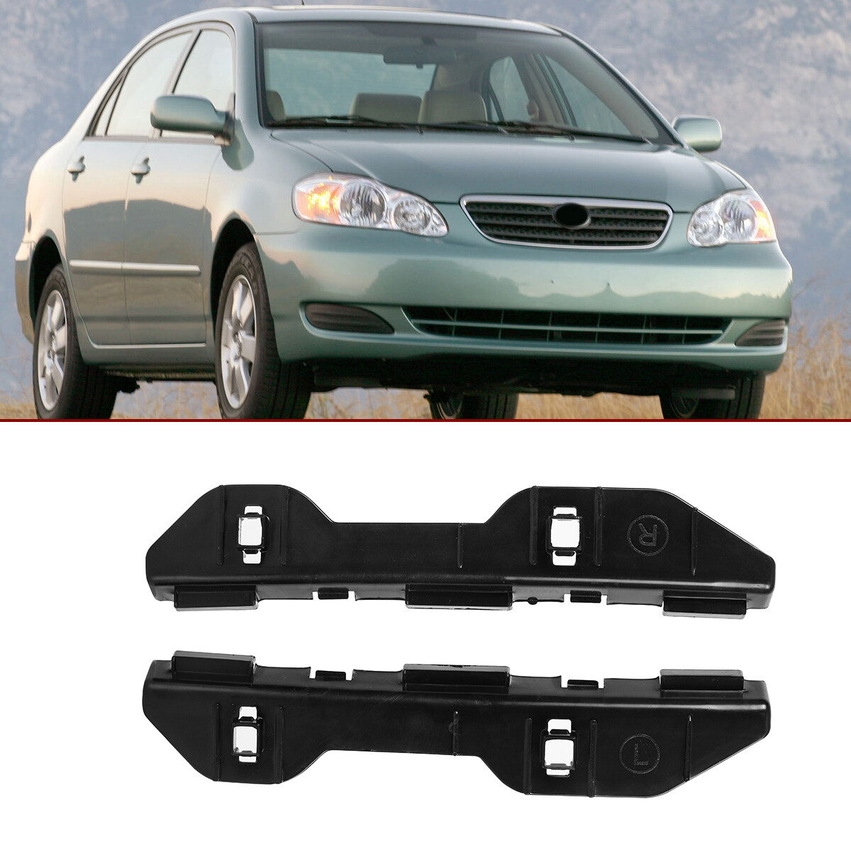 For 2003-2008 Toyota Corolla Rear Bumper Cover Brackets Retainers Left ...