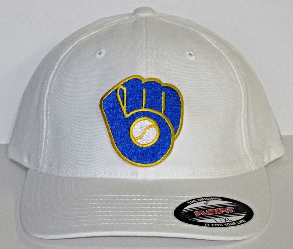 Milwaukee Brewers "FLEX FIT" Cap ⚾️HAT ⚾MLB PATCH/LOGO ⚾2 SIZES ⚾️14 ...