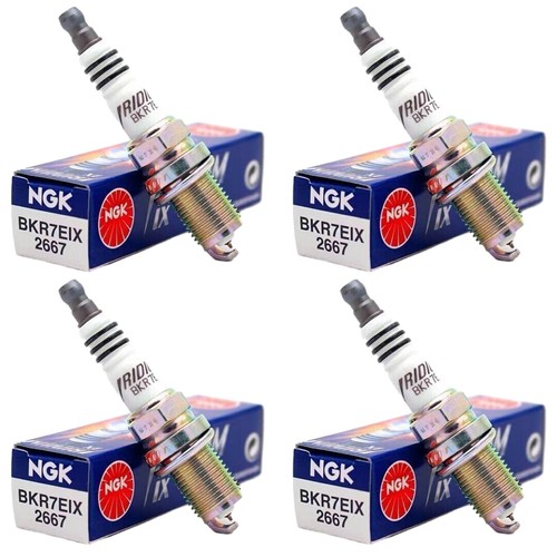 4Pcs For ngk BKR7EIX 2667 Iridium IX Spark Plugs for Honda Civic Audi ...
