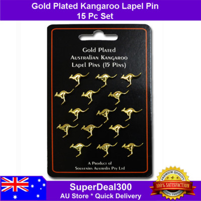 Australian Kangaroo Lapel Hat Pin - Gold Plated 15pcs Set | eBay Australia
