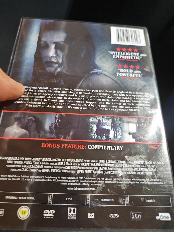 Broken (DVD, 2016) Morjana Alaoui Mel Raido Shaun Robert Smith Horror ...