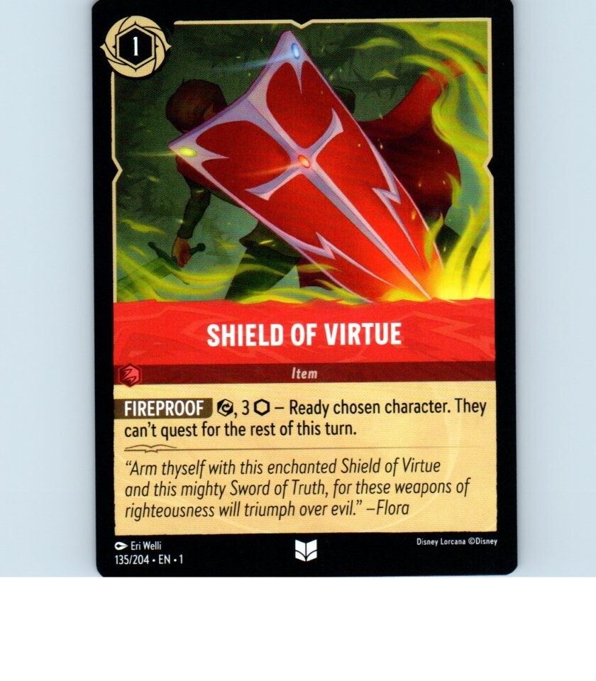Shield of Virtue Disney Lorcana Trading Card Single | eBay