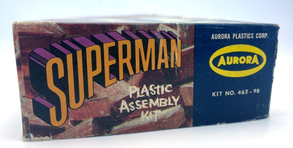 Vintage Original 1964 Aurora Superman Plastic Model Kit 462-98 Box ...